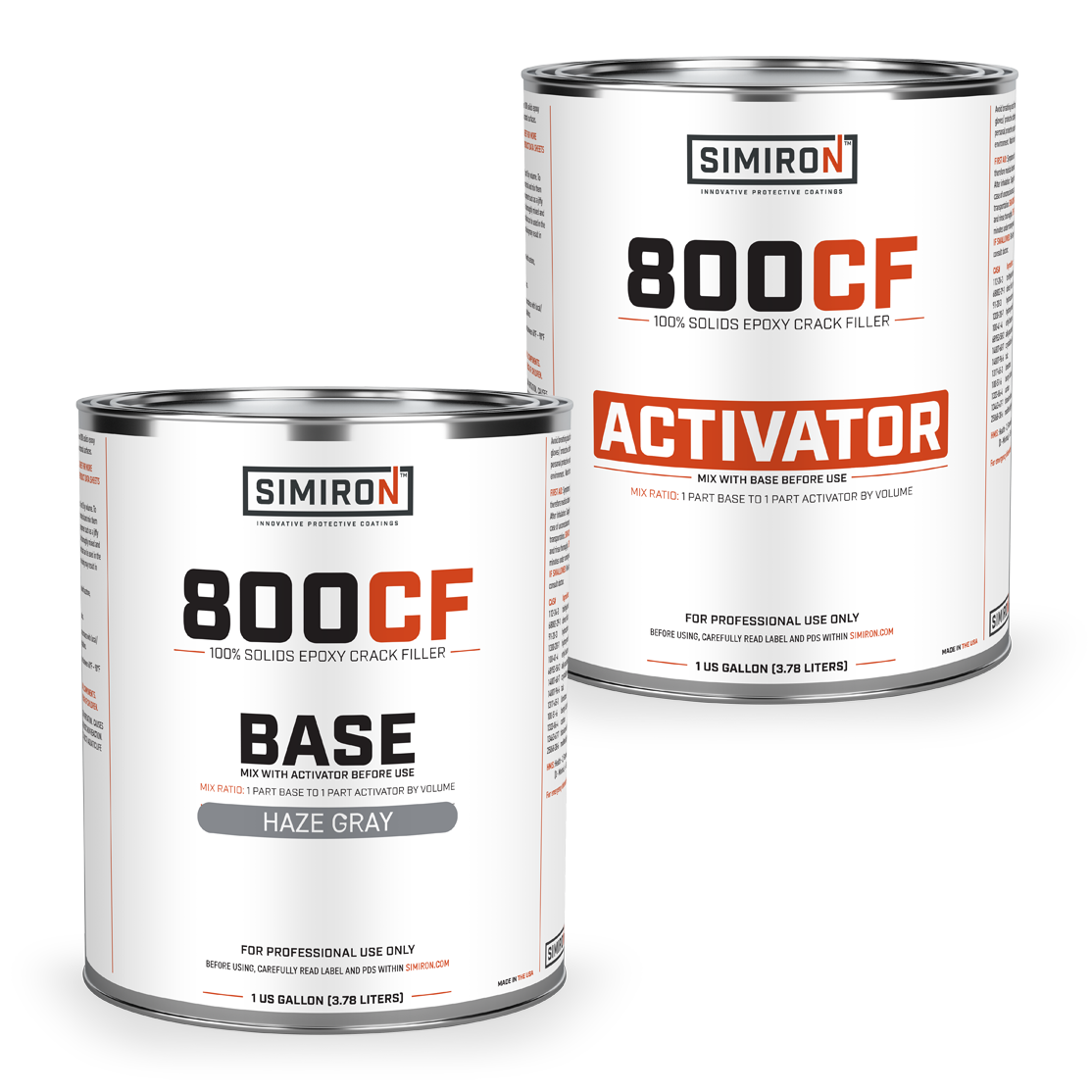 800CF EPOXY CRACK FILLER - 2-GAL KIT – Simiron